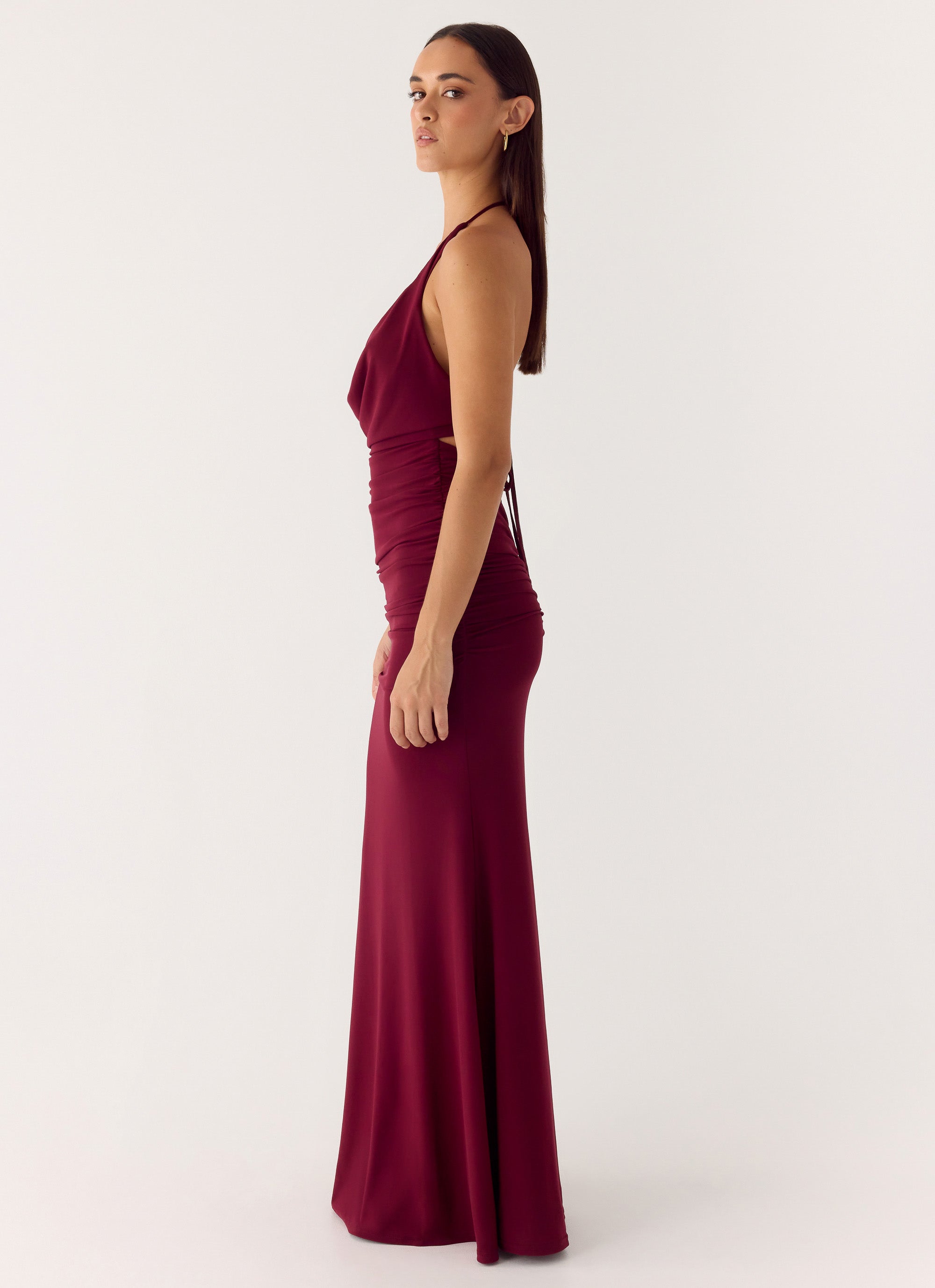 Eyes Closed Maxi Dress - Dark Cherry – Peppermayo Europe