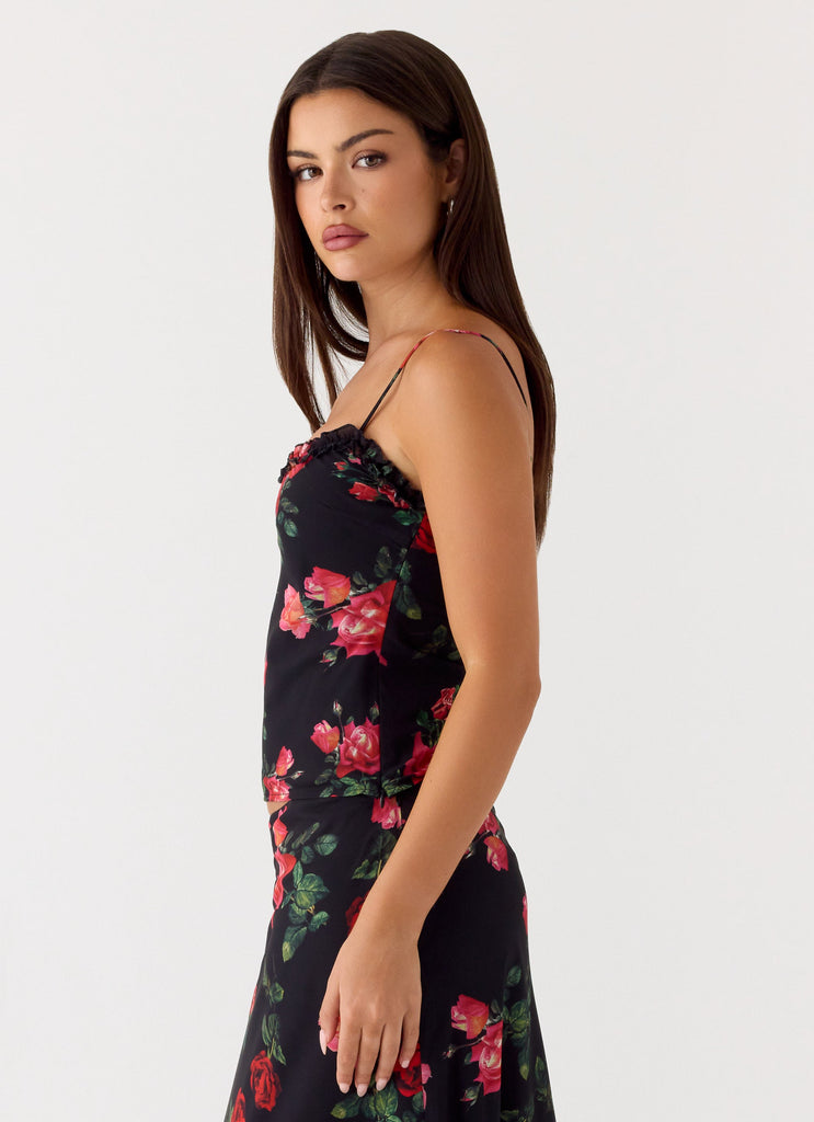 Kahlo Top - Midnight Bloom – Peppermayo Europe
