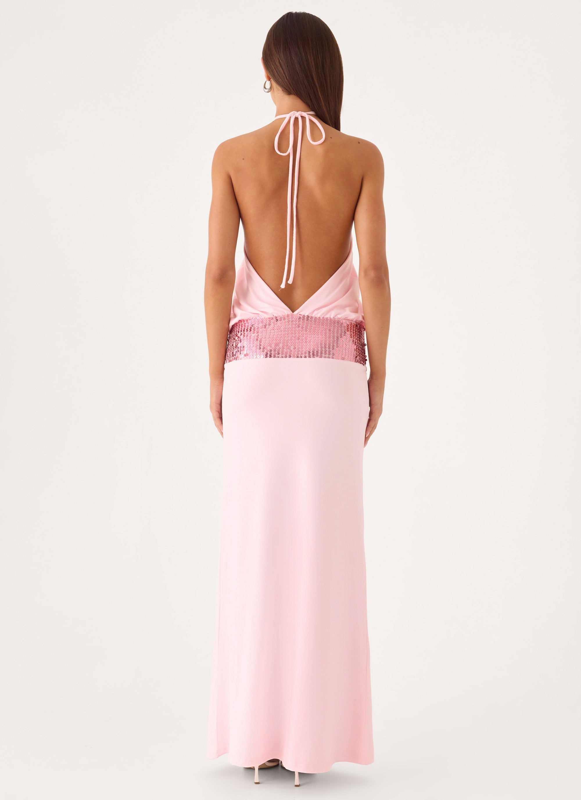 Marcie Halter Maxi Dress - pink – Peppermayo Europe