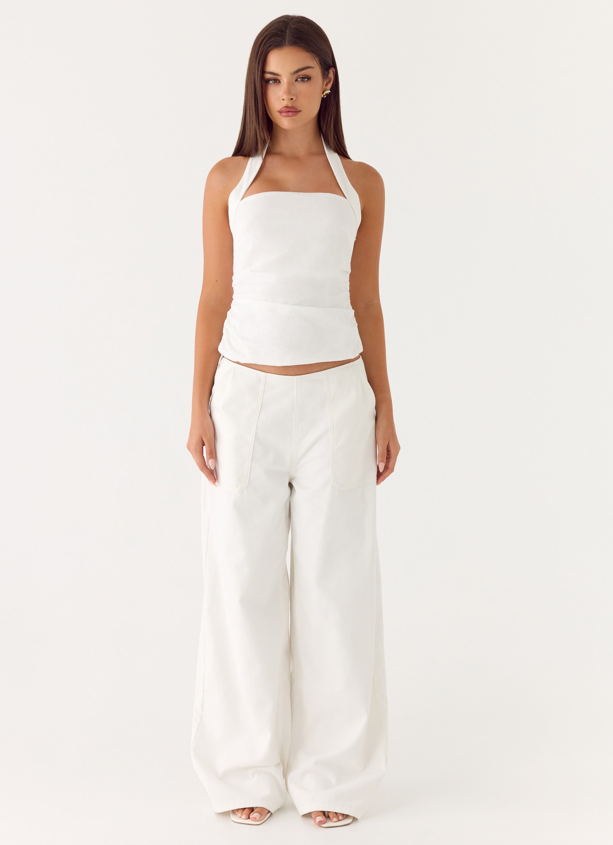 Seethal Low Rise Pants - White – Peppermayo Europe